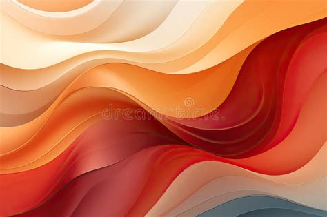 Abstract Flowing Waves Of Warm Colors Stock Illustration Illustration Of Aesthetic Orange
