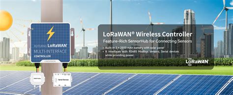 lorawan wireless io controller support modbus rs485 rs232 with long li