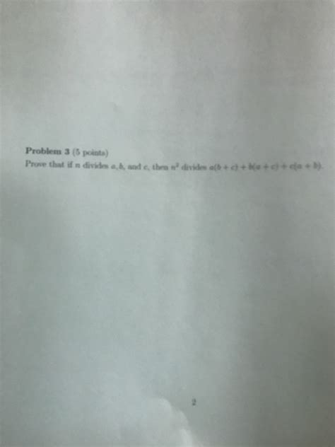 solved problem 3 5 points prove that if n divides a b