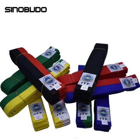 180cm Itf Taekwondo Color Belt Black Belt Embroidered Belt Adult