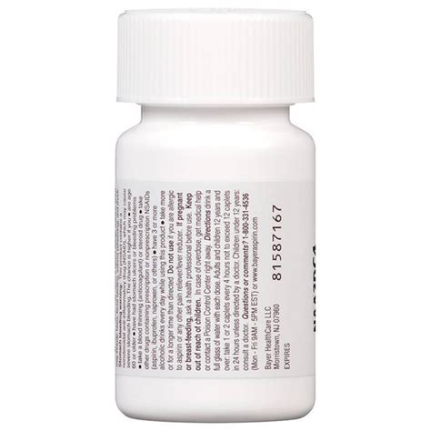 Bayer Aspirin Regimen Safety Coated Enteric Caplets 1source