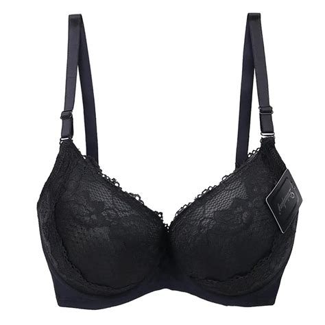 Women Bra Sexy Lace Push Up Bra Plus Size D E Cup Brassiere Adjustment