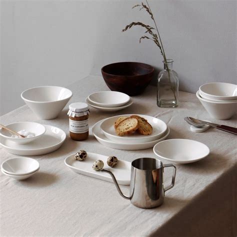 끌리메 크림화이트 심플 4인 그릇세트 Tableware Glassware Sticker Art