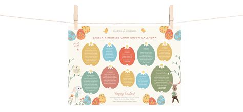 Easter Kindness Countdown Calendar Sharing Kindness