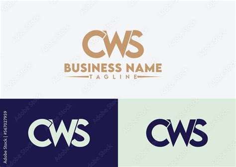 Letter Cws Logo Design Vector Template Cws Logo Stock Vector Adobe Stock