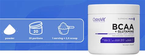 OstroVit BCAA Glutamina 200 G Naturalny Sport I Turystyka