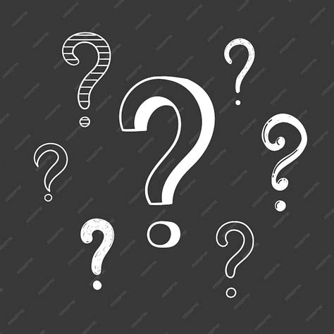 Premium Vector Hand Drawn Question Marks Doodle Set Collection