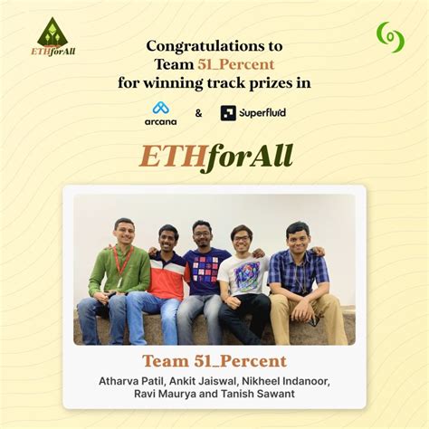 Community Of Coders Vjti On Linkedin Congratulations Team 51percent For Winning Track Prizes