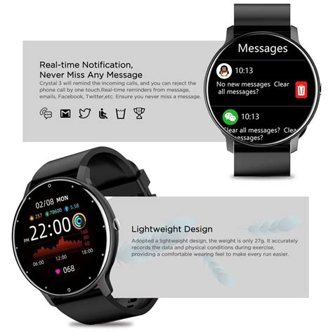 Smart Horloge Dames Full Touch Screen Hartslag Sport Fitness Horloge IP Waterdichte Bluetooth