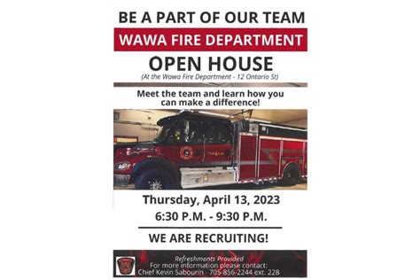 Wawa Fire Department To Hold Open House