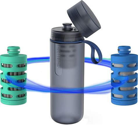 PHILIPS Water GoZero Active Botella De Agua Sin BPA Con Filtro De Agua Adventure