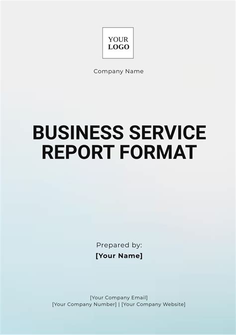 Free Service Review Report Template To Edit Online