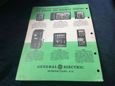 Ge Overload Heater Element Chart CR101H CR101Y Manual Motor Starters