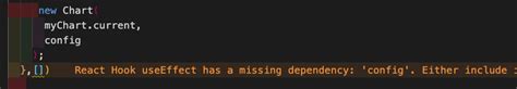 [error] react hook useeffect has a missing dependency config either