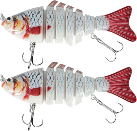 2 Pcs 7 Segment Fishing Lures Topwater Fishing Lures