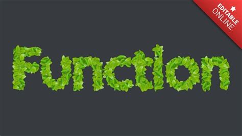 Function Green Leaf Text Effect Generator