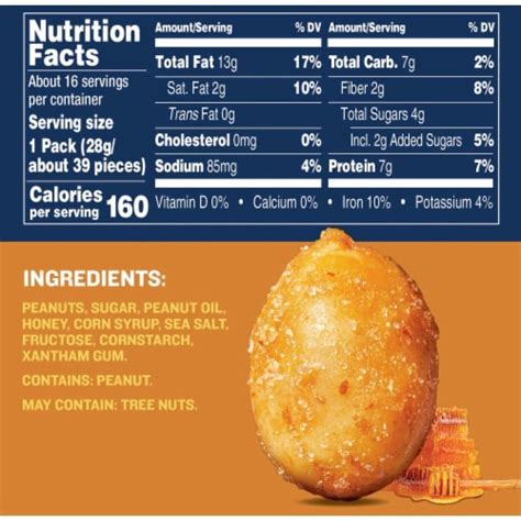 Planters Dry Honey Roasted Peanuts 16 Oz Dillons Food Stores