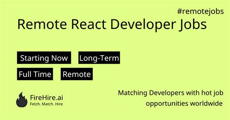 Remote React Developer Jobs In New Jobs Every Month
