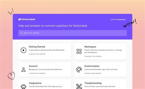 Notiondesk Build A Help Center With Notion
