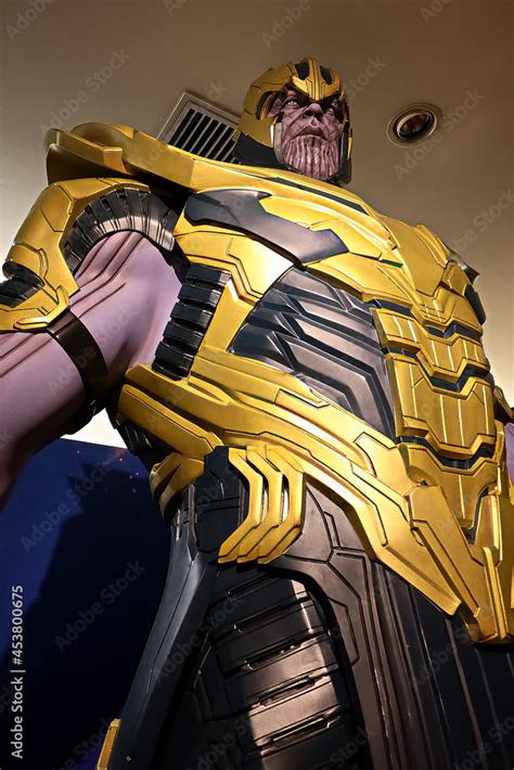 Osaka Japan Aug 25 2020 Thanos Full Armor Suit Action Figure Show