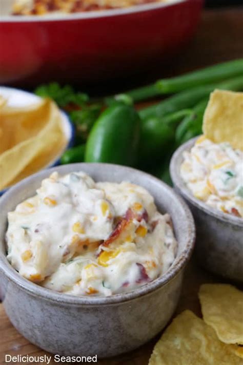 Cheesy Jalapeno Corn Dip Deliciously Seasoned