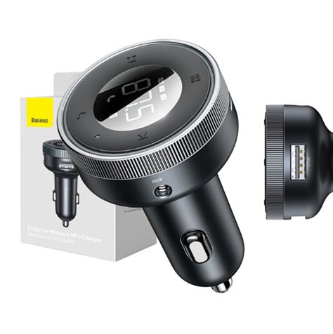 Baseus Transmiter Fm Bluetooth Usb Aux Ładowarka Bezstratny