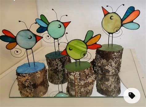 Stained Glass Chickadee Bird Suncatcher Anniversary T Birds Lover Custom Stained Glass Window