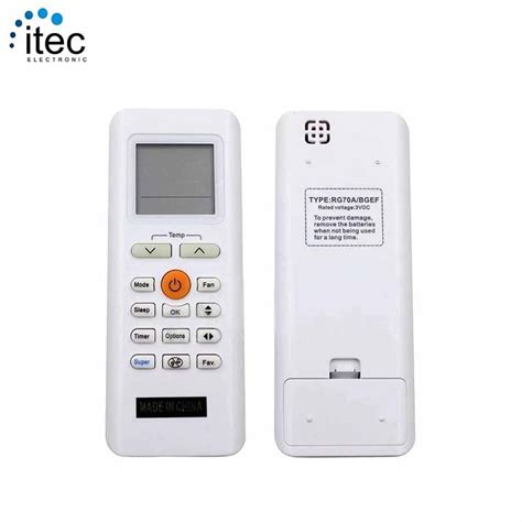 A C Remote Controller RG70A BGEF ITEC ELECTRONICS