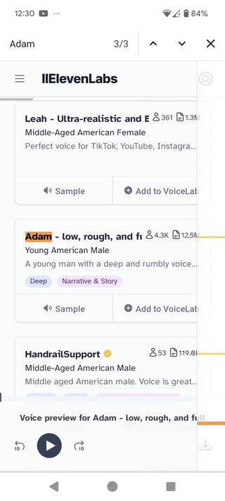 Is The Adam Voice Gone In Eleven Labs R Elevenlabs