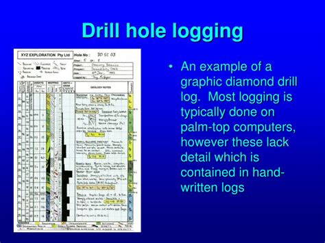 Ppt Mining Geology 405 Geological Logging Powerpoint Presentation