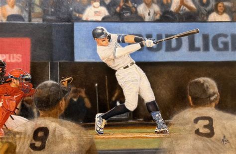 Aaron Judge 62 By Mike Kupka Wrapped Canvas Art For Sale