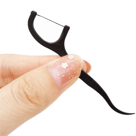50 Pcs Whiten Teeth Dental Floss Pick In A Plastic Box Orthodontic