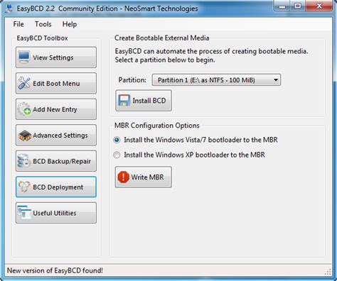Download tải EasyBCD Phần mềm tinh menu boot của máy tính