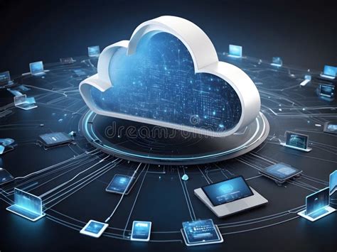 The Power And Potential Of Cloud Data Storage Stock Illustration