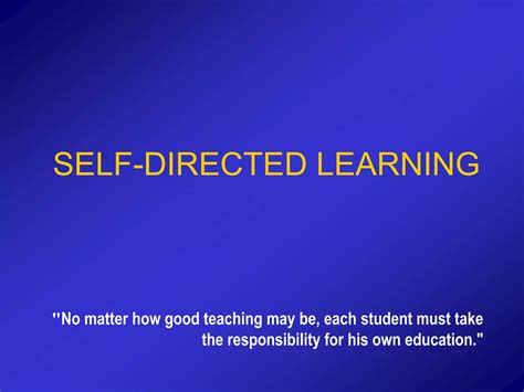 Self Directed Learningppt