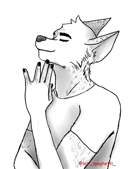 Anthro Wolf Lineart