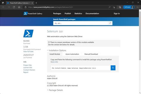 Powershell Core入門 基本コマンドの使い方223 Powershellからmicrosoft Edgeを動かす モジュール選び Tech（テックプラス）