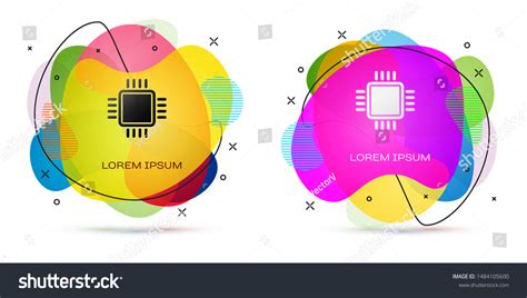 Color Computer Processor Microcircuits Cpu Icon Stock Vector Royalty Free 1484105600