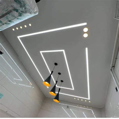 ‎💎کنافسقف کاذبپی وی سی💎‎ ‎🛠اجرای سقف کناف چند نمونه طرح لاین نوری🛠