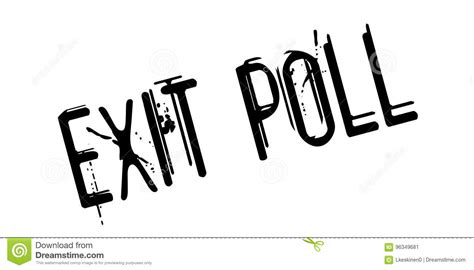 Exit Poll Rubber Stamp Stock Vector Illustration Of Rubber 96349681