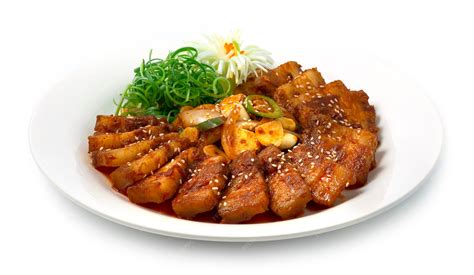 Premium Photo Korean Spicy Pork Bulgogi Jeyuk Bokkeum Korean Food