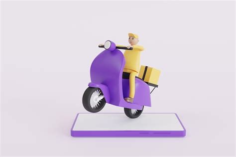 Premium Photo Delivery Concept Of Online Ordering Via App On