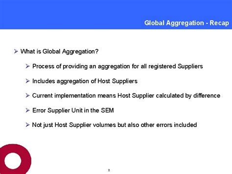 Global Aggregation Recap What Is Global Aggregation Process