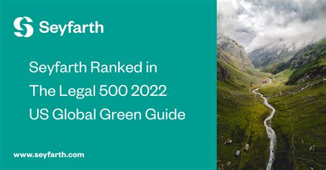 Seyfarth Earns Top Ranking In 2022 Legal 500 Us Global Green Guide