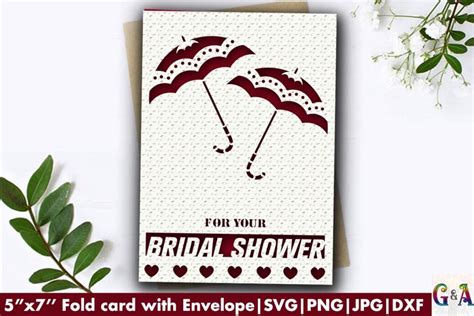 Bridal Shower Card Svg Cricut Greeting Card Template