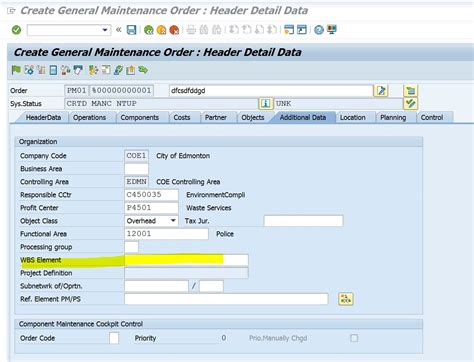 Solved Automatically Copy WBS Element To Additional Data SAP Community