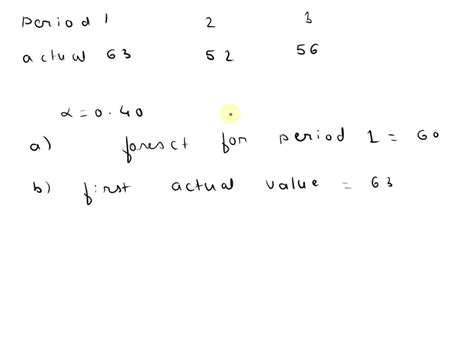 solved given the following data prepare a forecast using smoothing