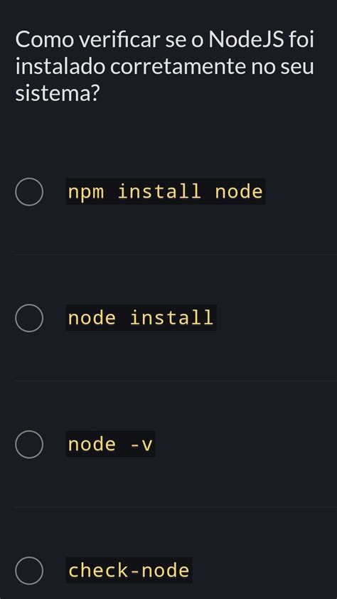 Resolvidocomo Verifcar Se O Nodejs Foi Instalado Corretamente No Seu