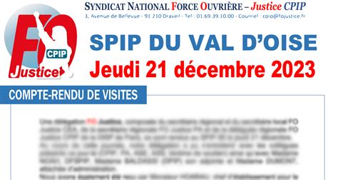 Cpip Compte Rendu Des Visites Du Spip Du Val Doise Du Jeudi 21