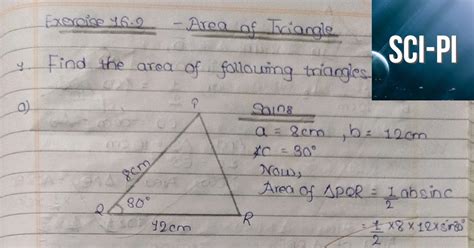 Class Area Of Triangle Solved Exercises Vedanta Excel In Mathematics